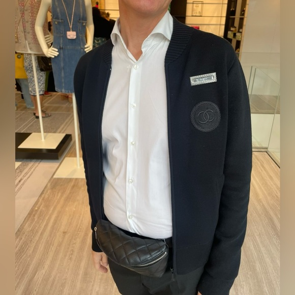 CHANEL | Jackets & Coats | Chanel Uniform Mens Large Woolcotton ...
